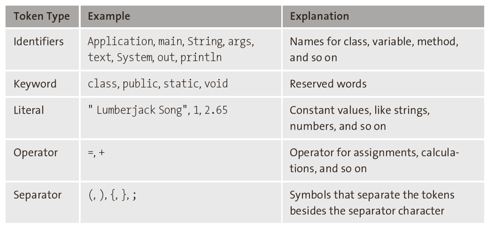 Elements of the Java Programming Language