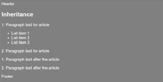 The Principle of Inheritance in CSS
