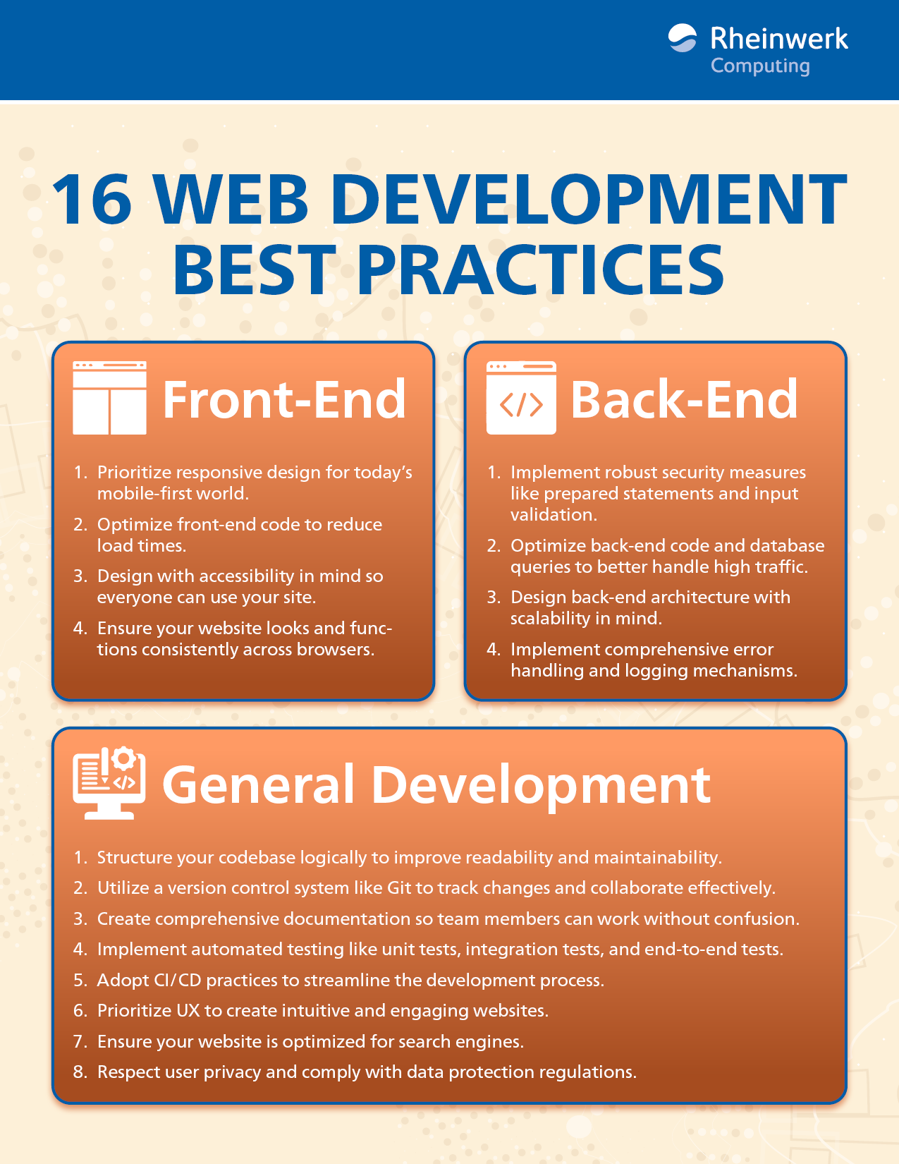 16 Web Development Best Practices for Front-End, Back-End, and Full ...